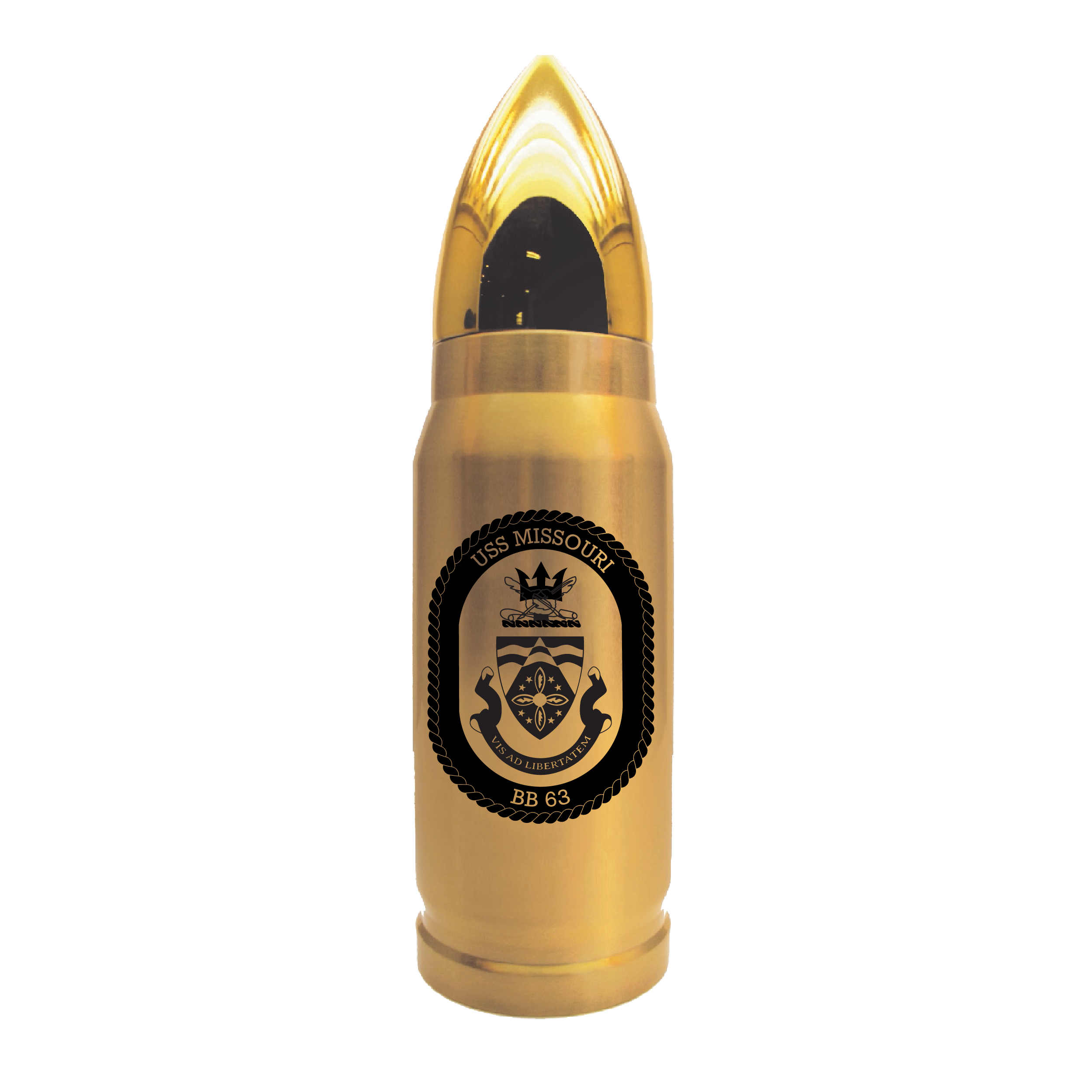 USS Missouri Crest Bullet Bottle