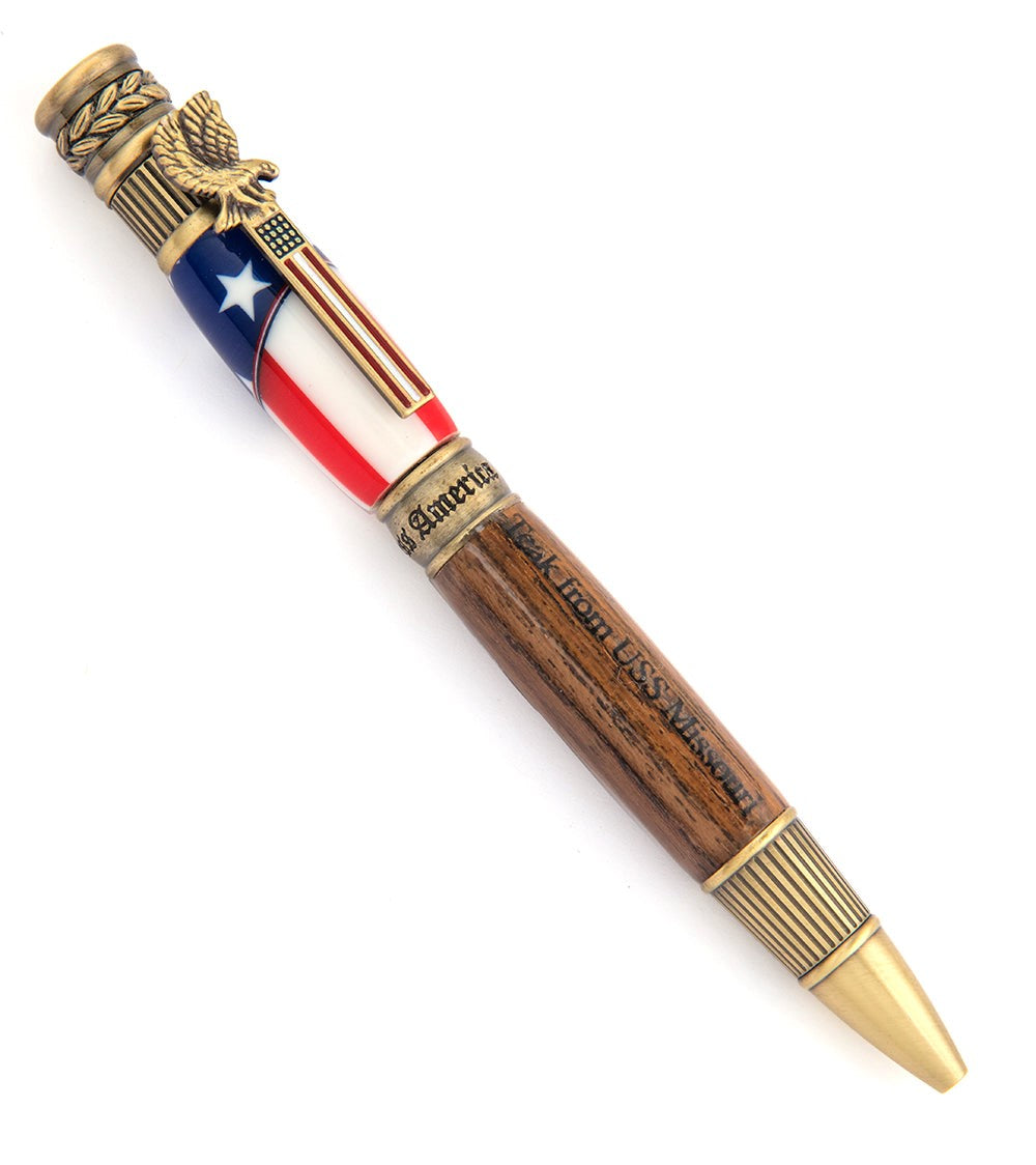 Patriot Antique Teak Pen – USS Missouri