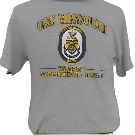 USS Missouri Crest Adult Short Sleeve