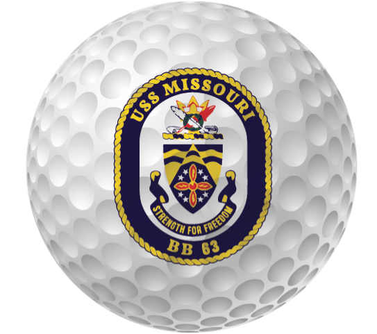 USS Missouri Crest Golf ball